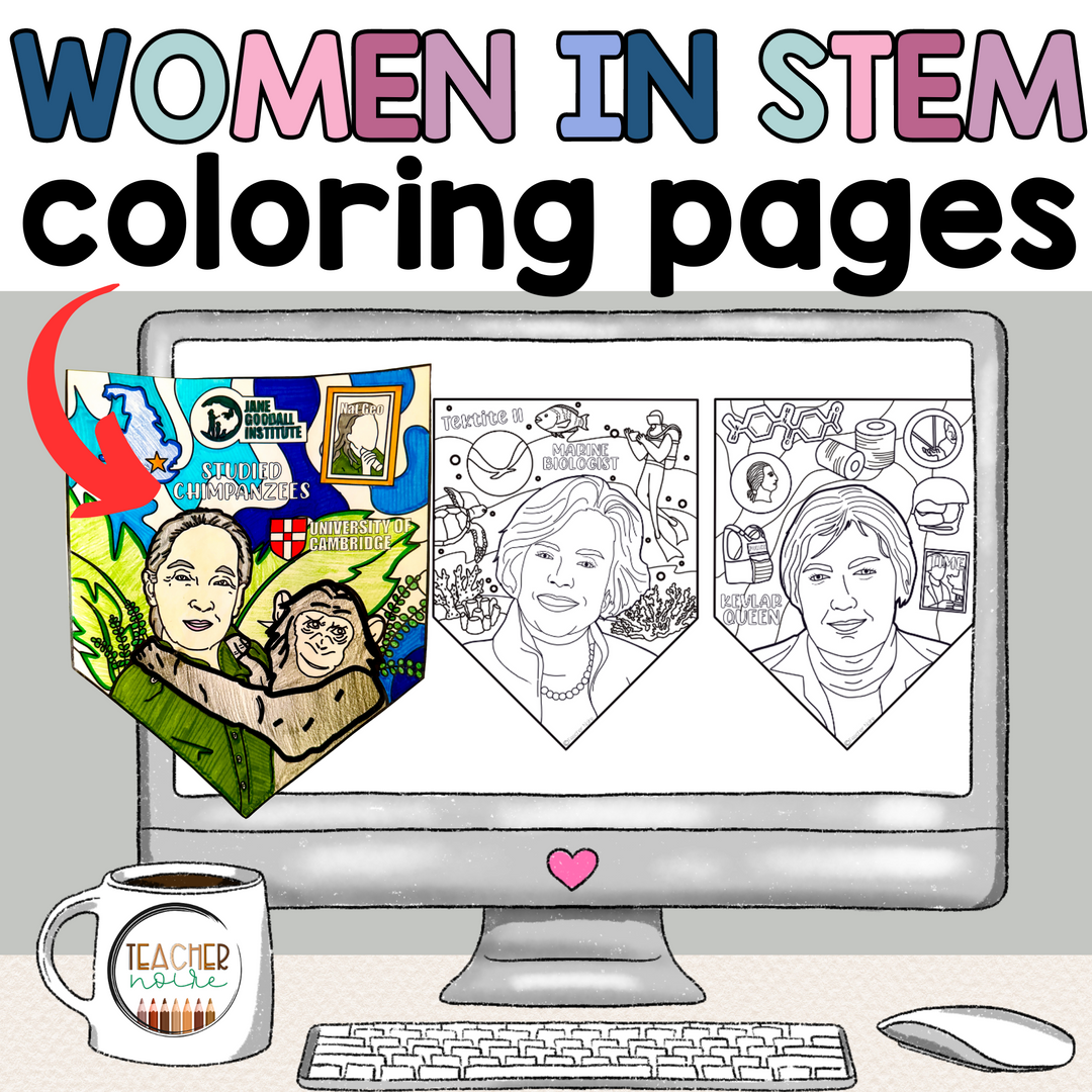 Women in STEM Coloring Pages – Teacher Noire