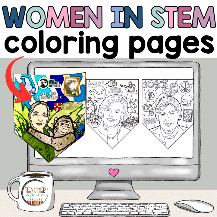 Women in STEM Coloring Pages – Teacher Noire
