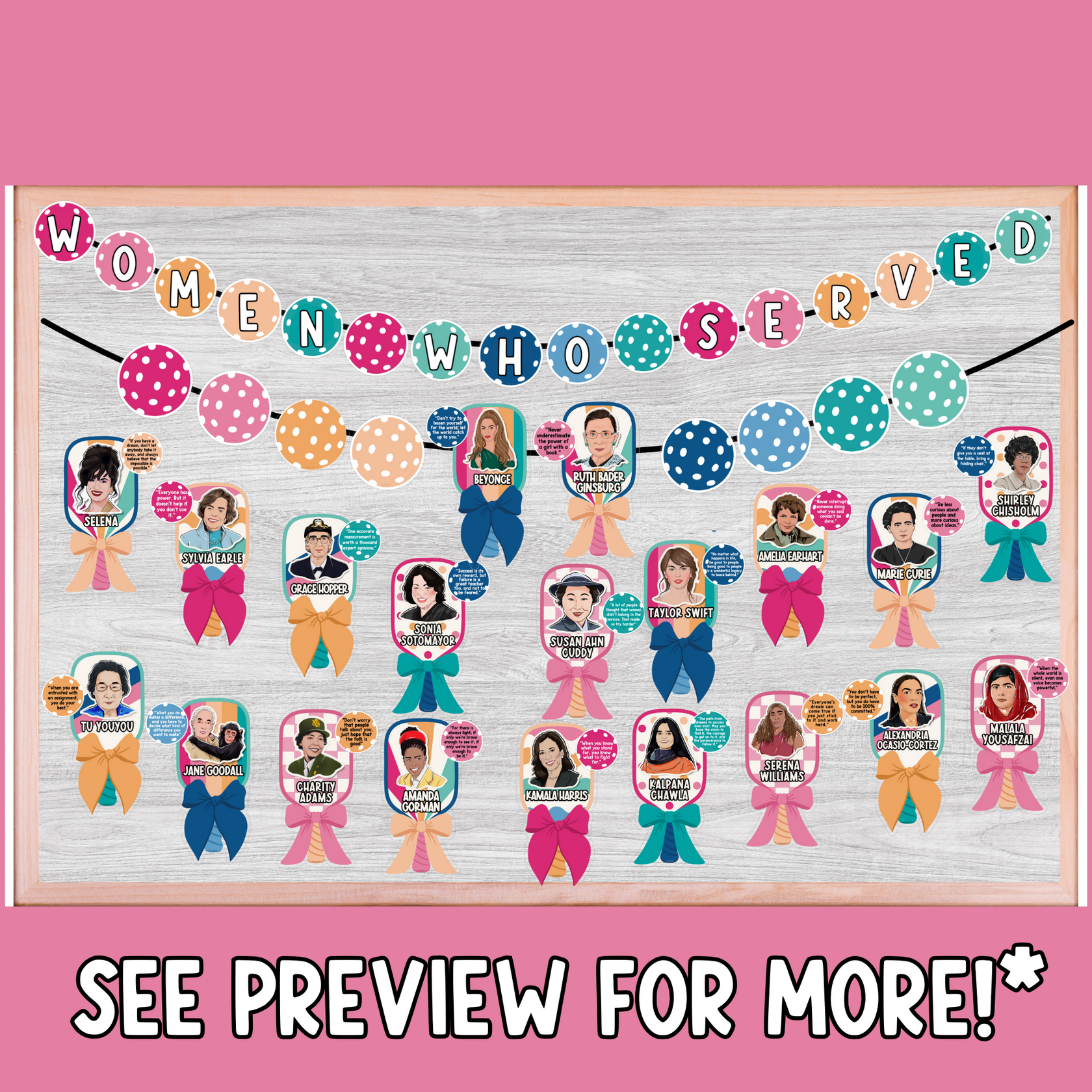 Women's History Bulletin Board Quotes Posters – Teacher Noire