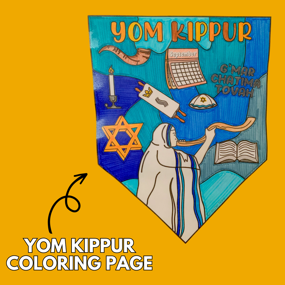 Yom Kippur Coloring Sheet – Teacher Noire