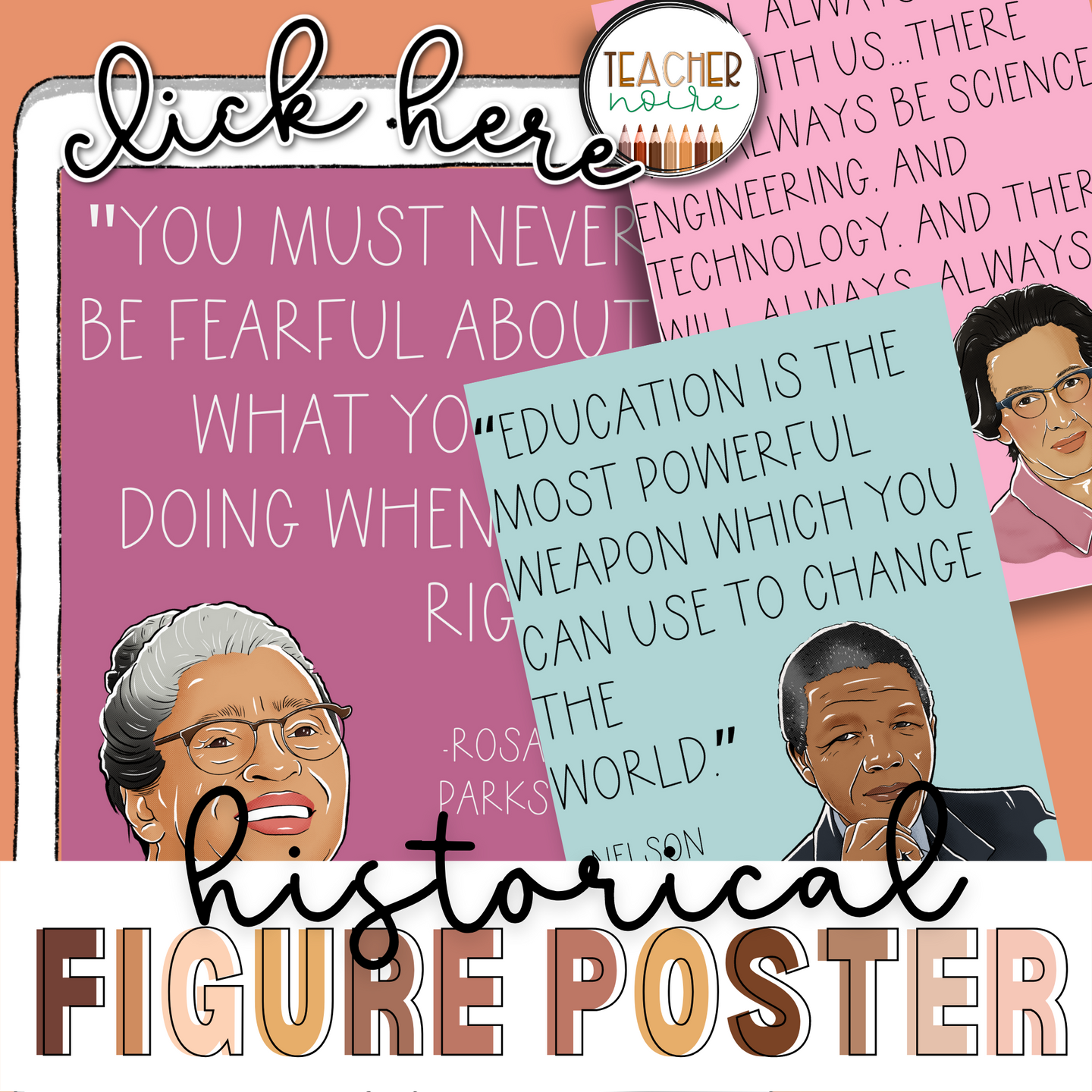 African American Historical Figure Poster – Teacher Noire