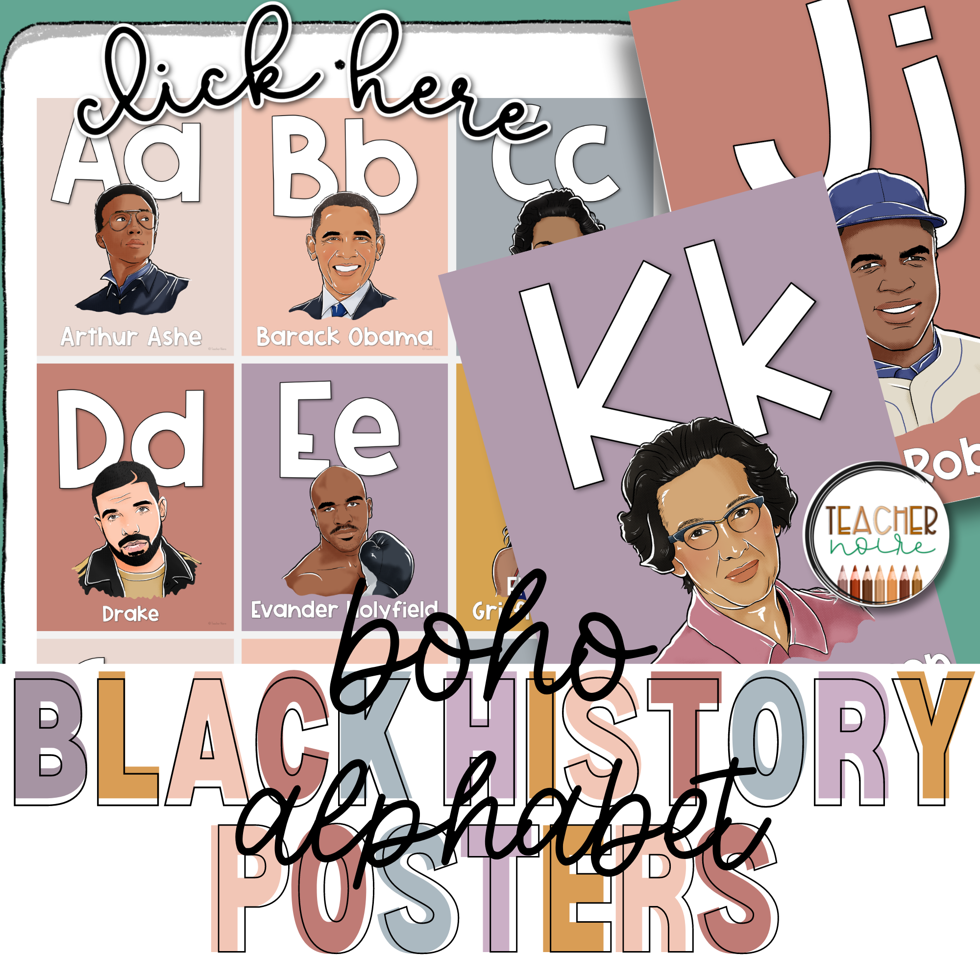 Boho Black History Month Alphabet Poster – Teacher Noire