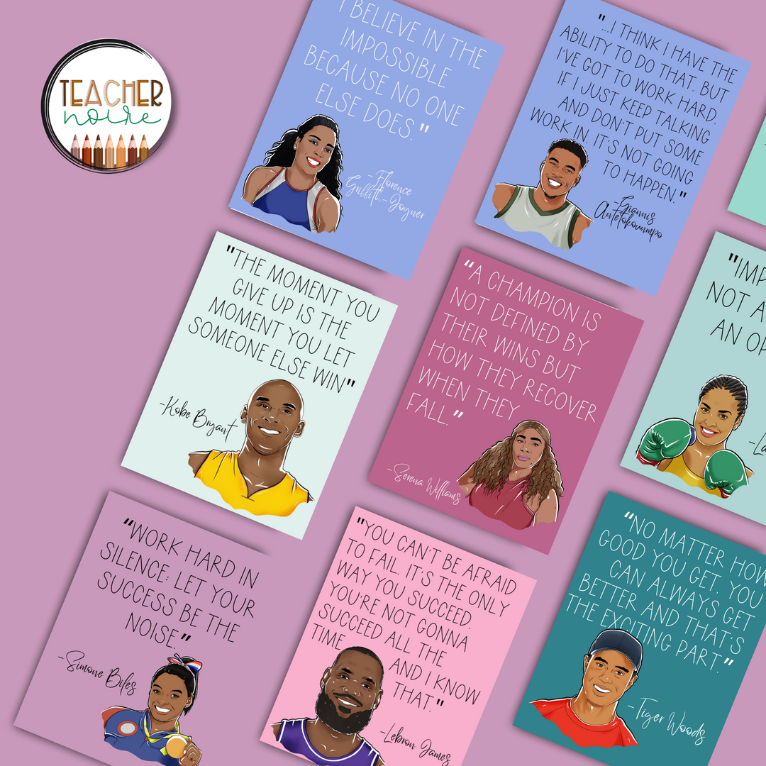 Famous African American Athletes Posters – Teacher Noire