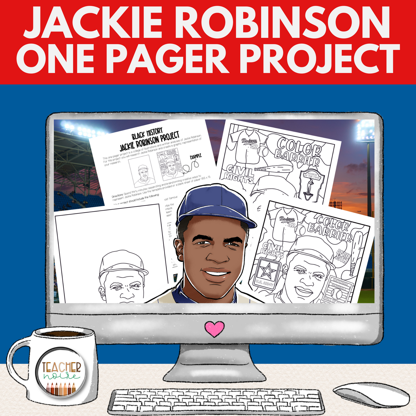 Jackie Robinson Biography Project [FREE] – Teacher Noire