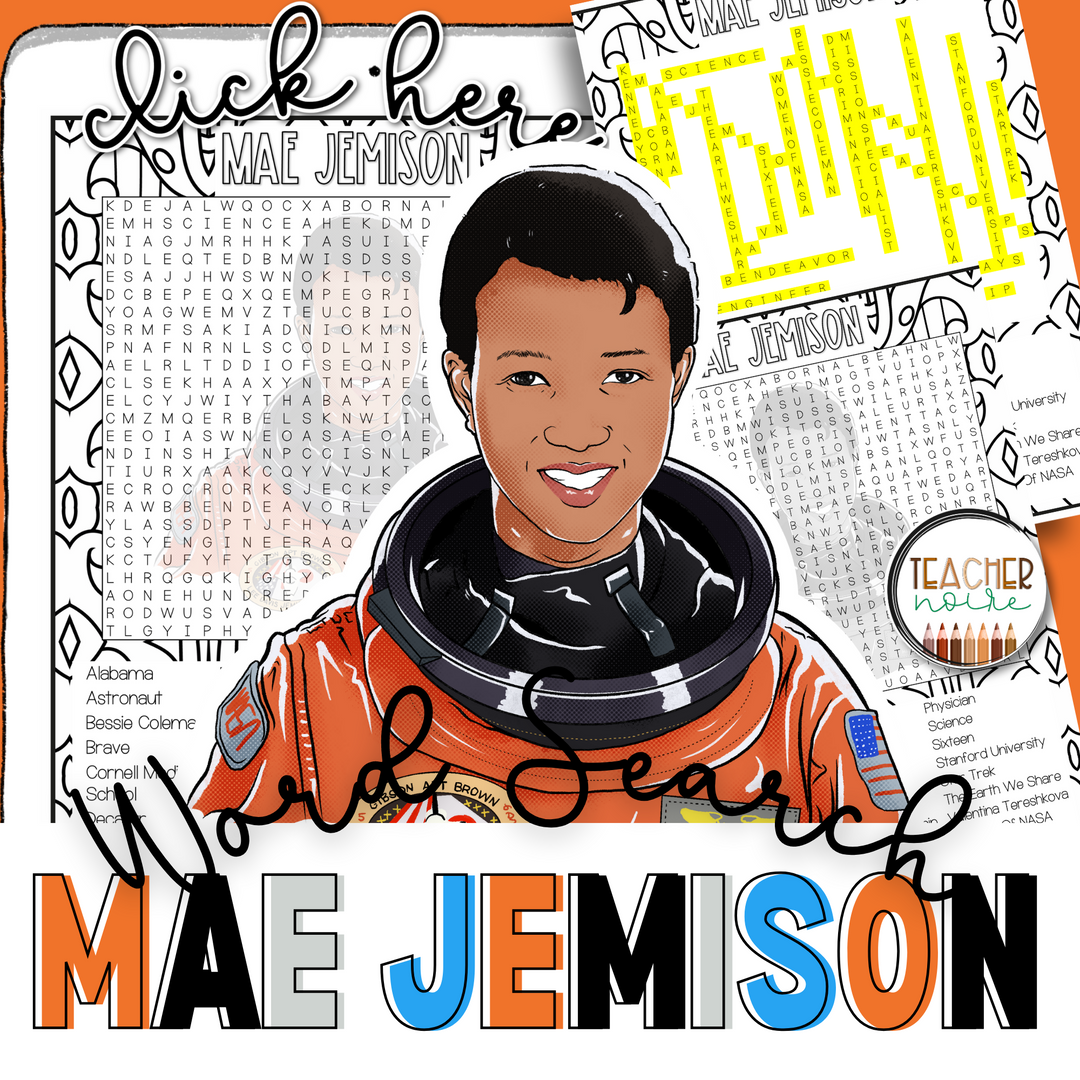 Mae Jemison Word Search – Teacher Noire