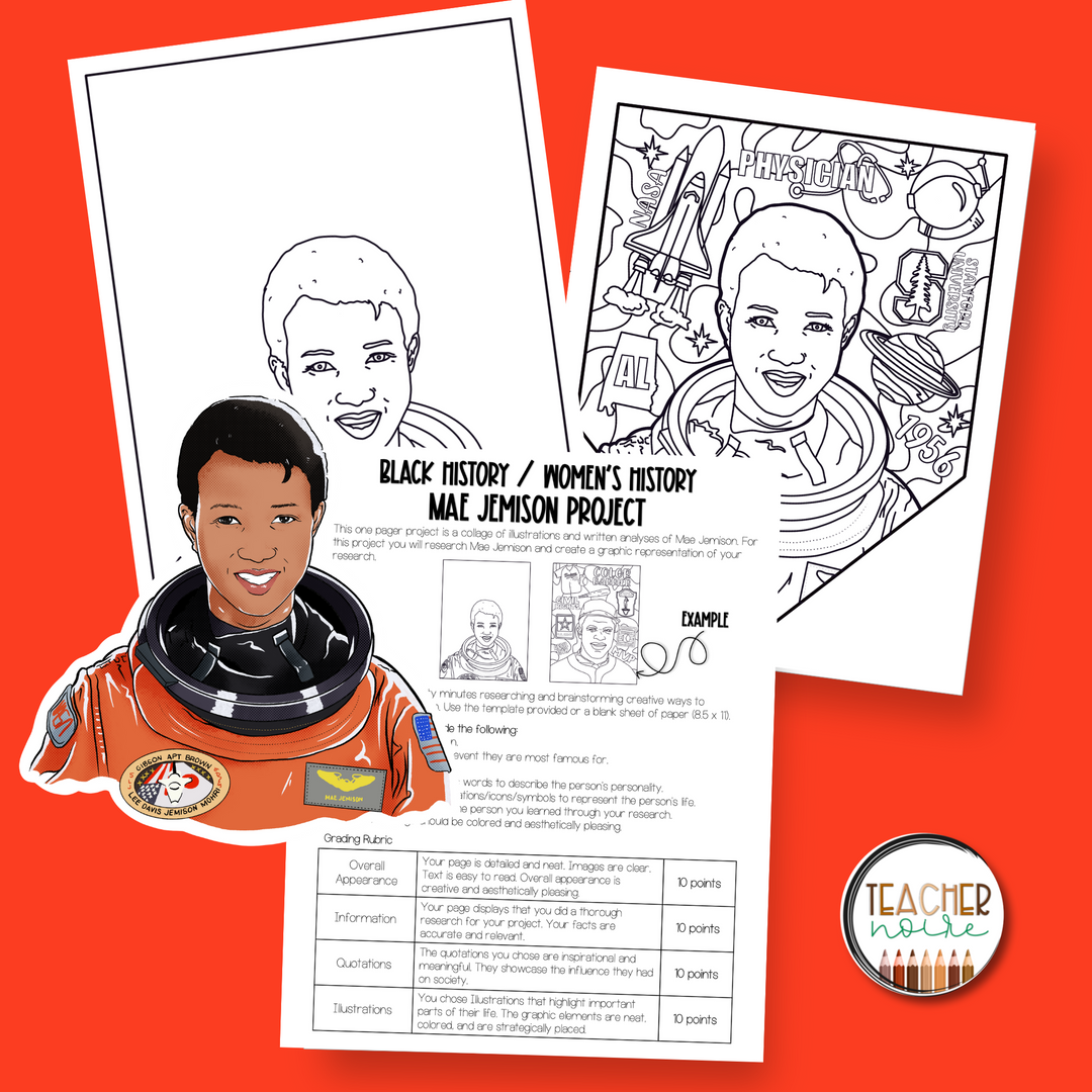 Mae Jemison One Pager Project – Teacher Noire