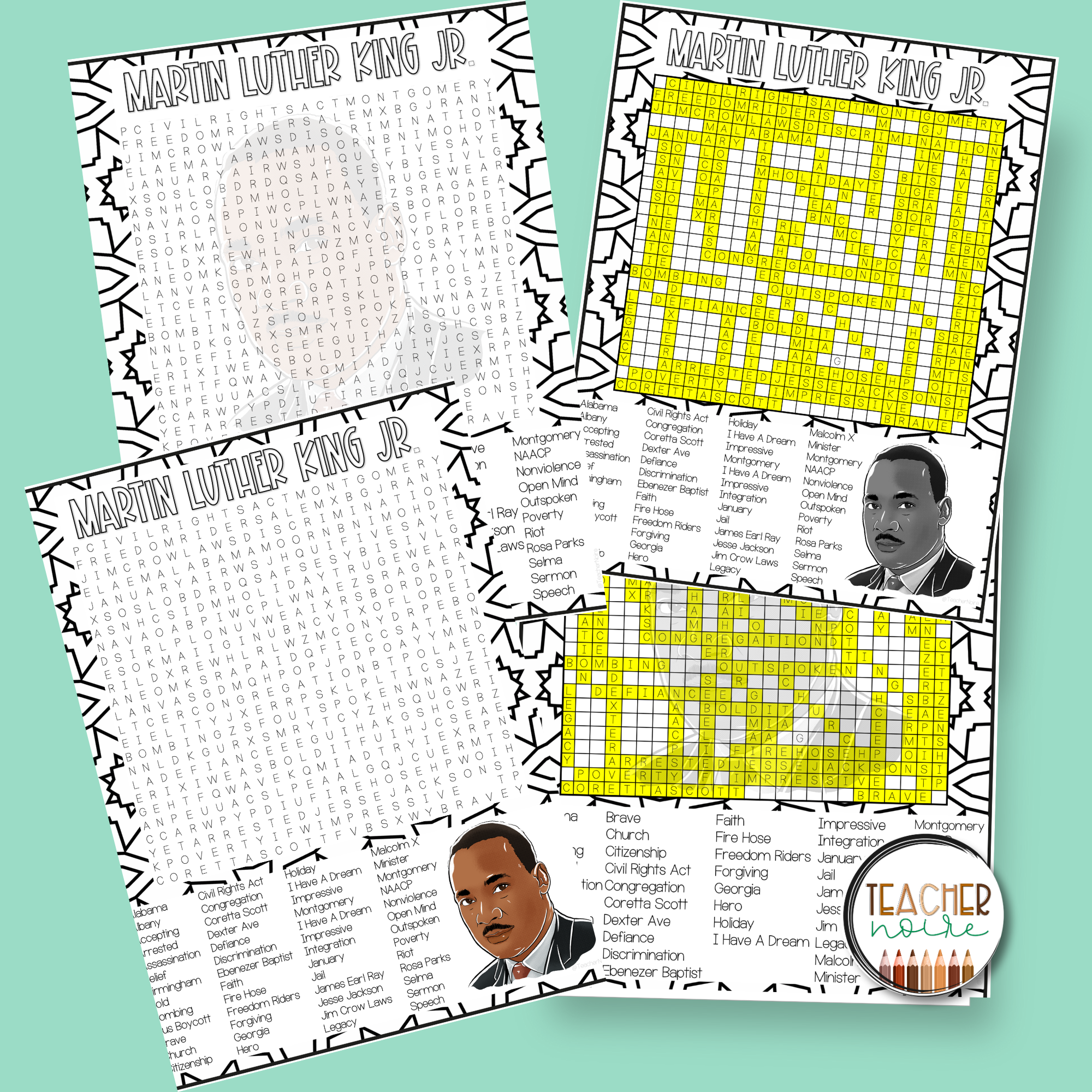Martin Luther King Word Search Martin Luther King Jr. Word Search