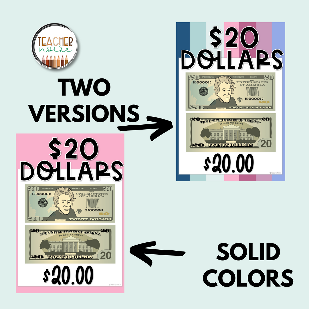 U.S. Money Posters – Teacher Noire